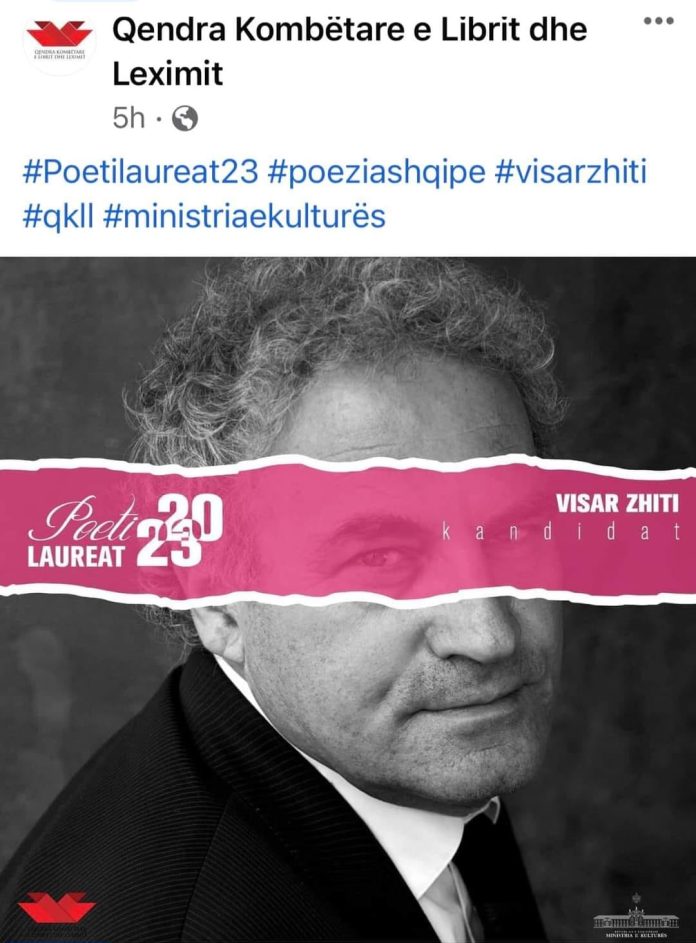 I nominuar për “Poetin Laureat”, Visar Zhiti letër të hapur Qendrës ...