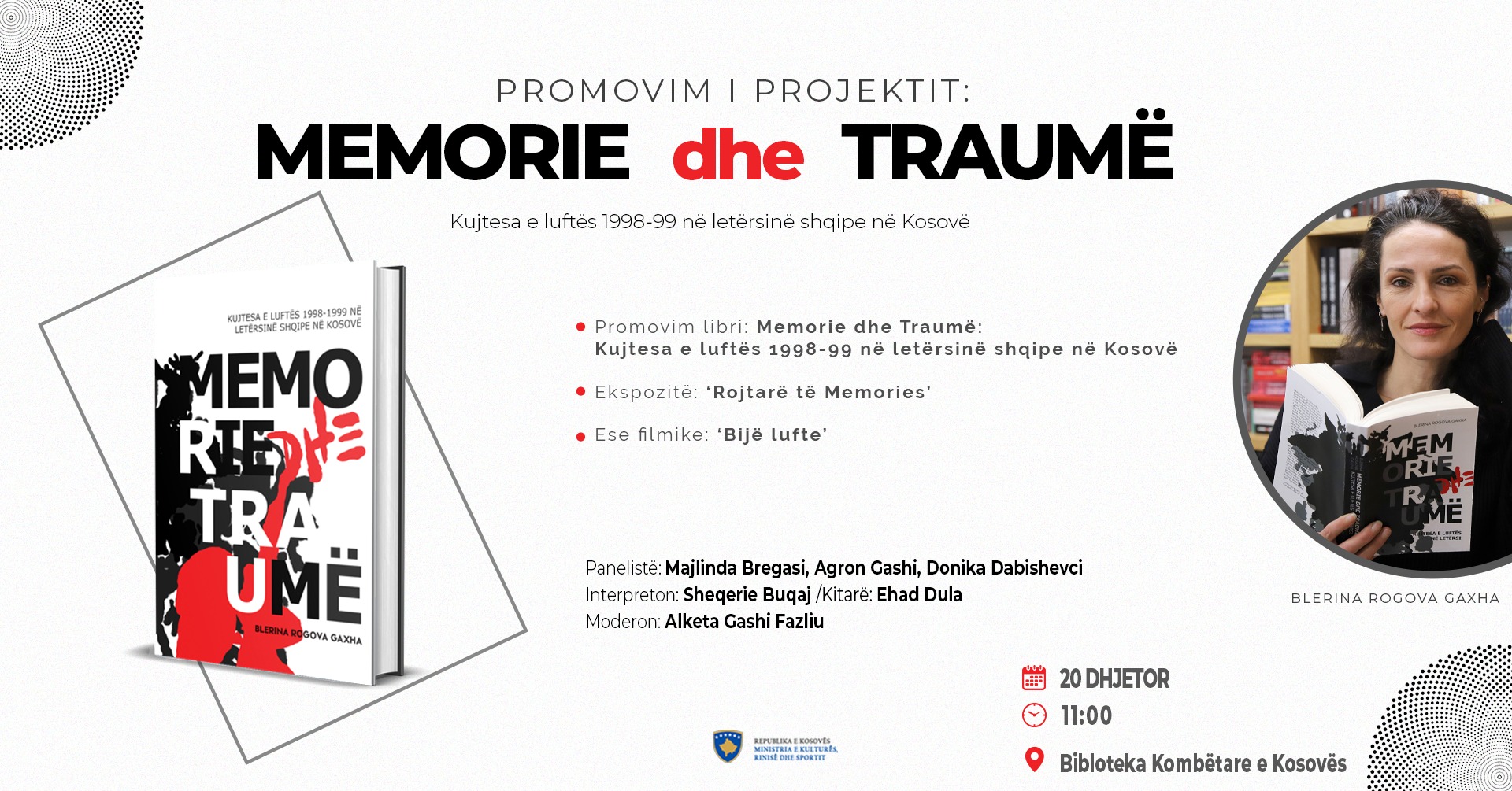 Nesër promovohet projekti "Memorie dhe Traumë..." i Blerina Rogova ...