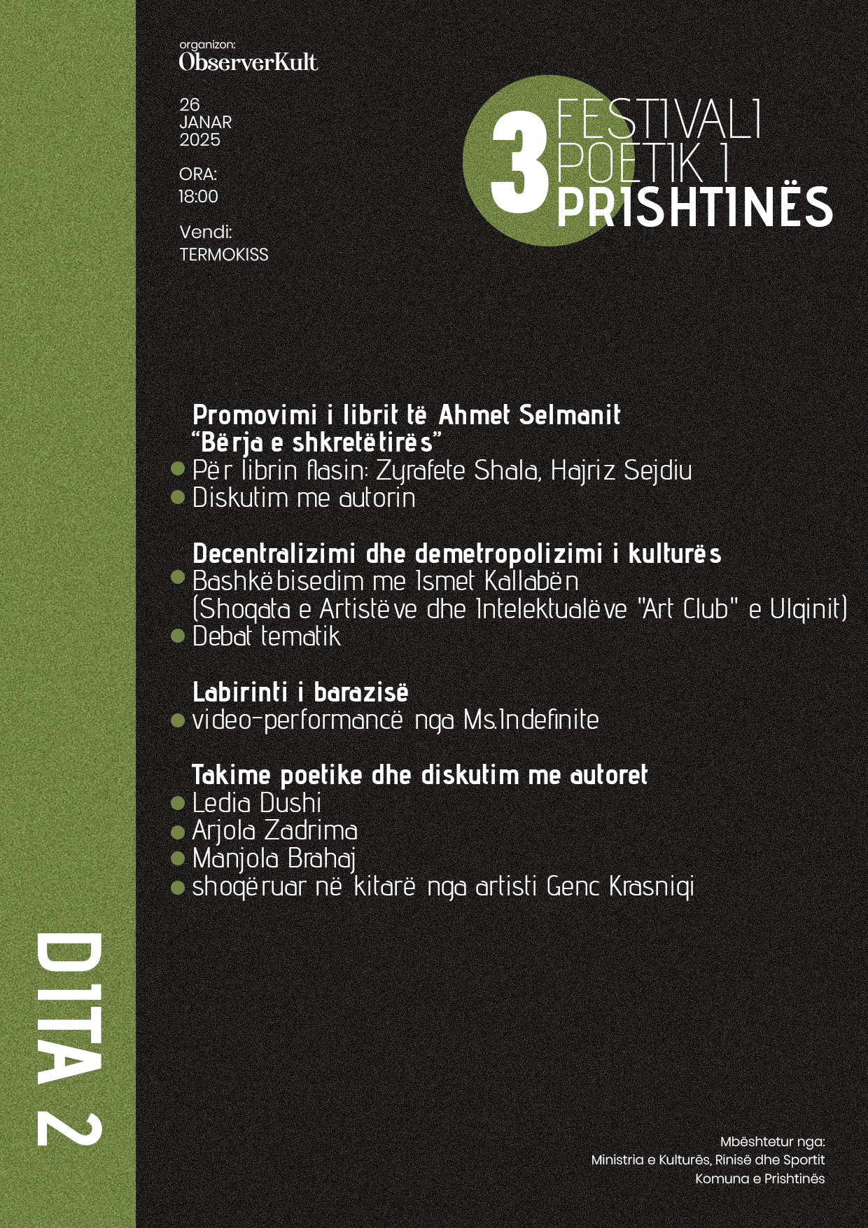 Program i pasur artistik në Ditën e dytë të Festivalit Poetik të ...