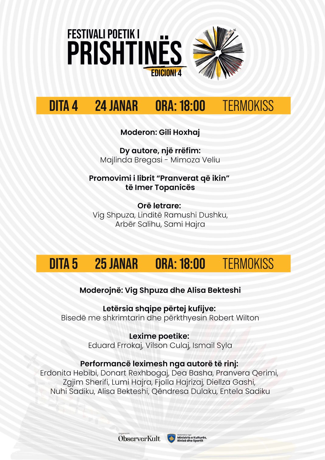 Të mërkurën nis Festivali Poetik i Prishtinës/ Programi i Edicionit IV ...